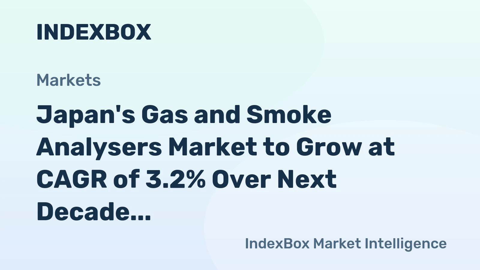 Japan's Gas and Smoke Analysers Market to Grow at CAGR of 3.2% Over Next Decade