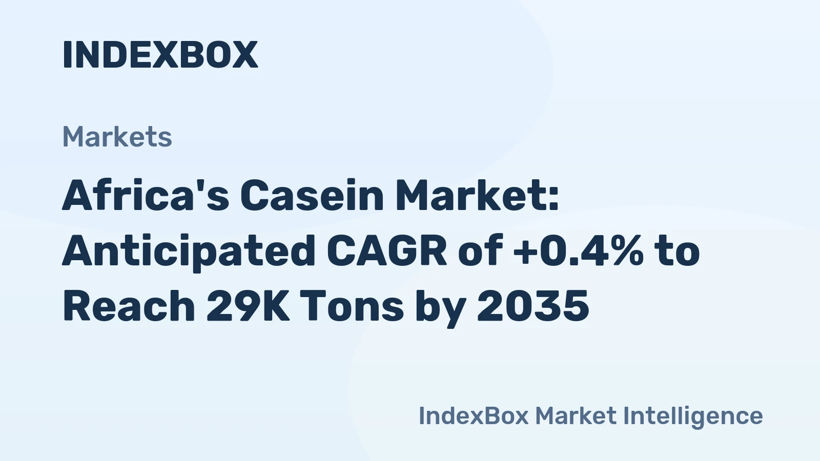 Africa's Casein Market: Anticipated CAGR of +0.4% to Reach 29K Tons by 2035