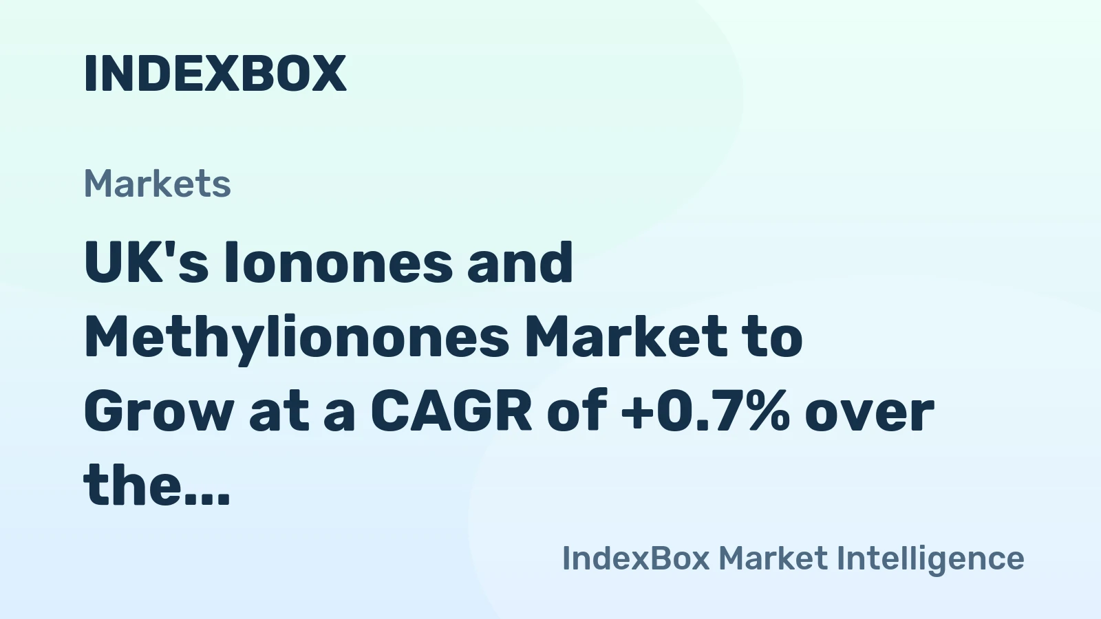UK's Ionones and Methylionones Market to Grow at a CAGR of +0.7% over the Next Decade