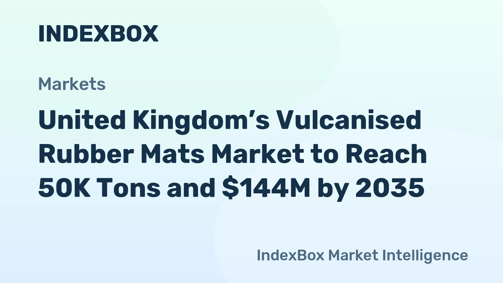United Kingdom’s Vulcanised Rubber Mats Market to Reach 50K Tons and $144M by 2035