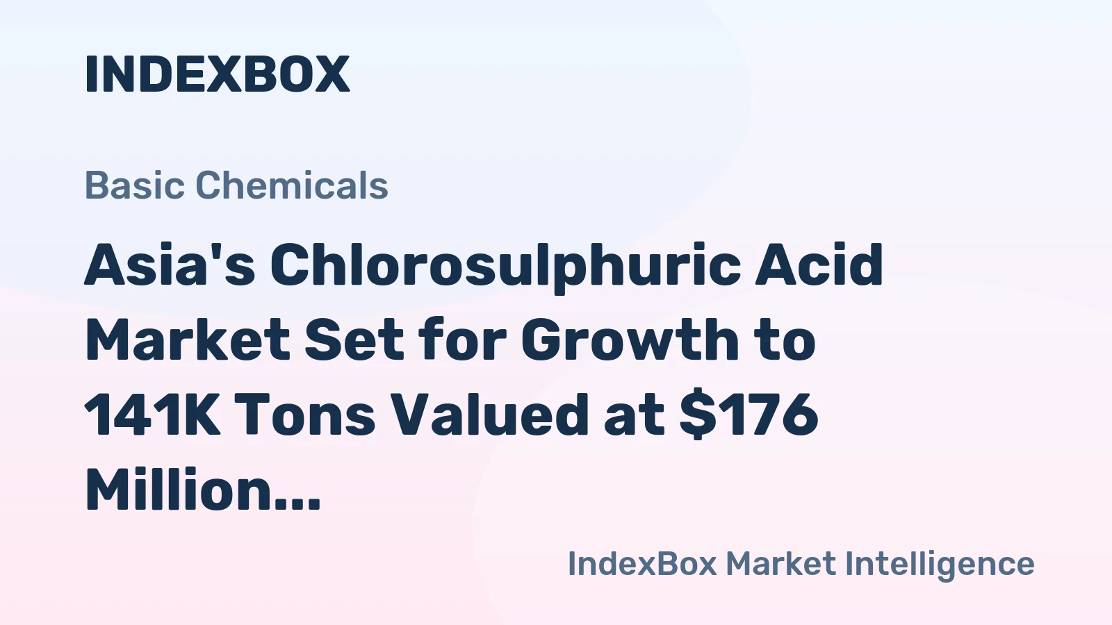 Asia's Chlorosulphuric Acid Market Set for Growth to 141K Tons Valued at $176 Million