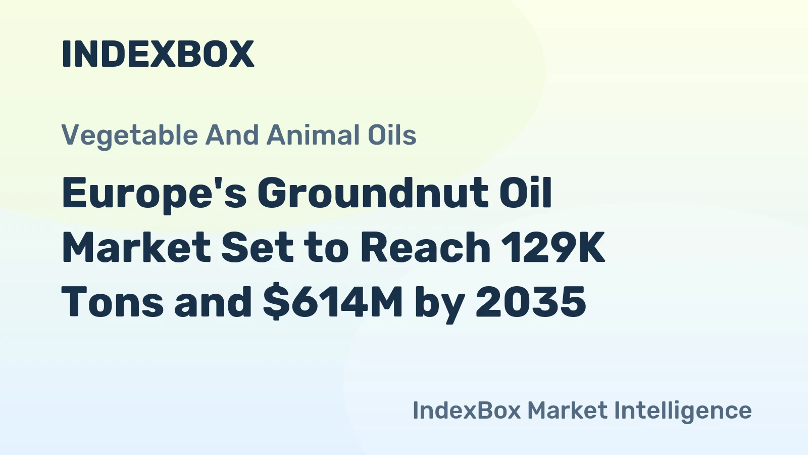 Europe's Groundnut Oil Market Set to Reach 129K Tons and $614M by 2035