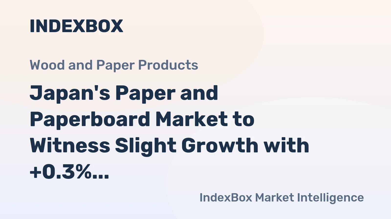 Japan's Paper and Paperboard Market to Witness Slight Growth with +0.3% CAGR from 2024-2035