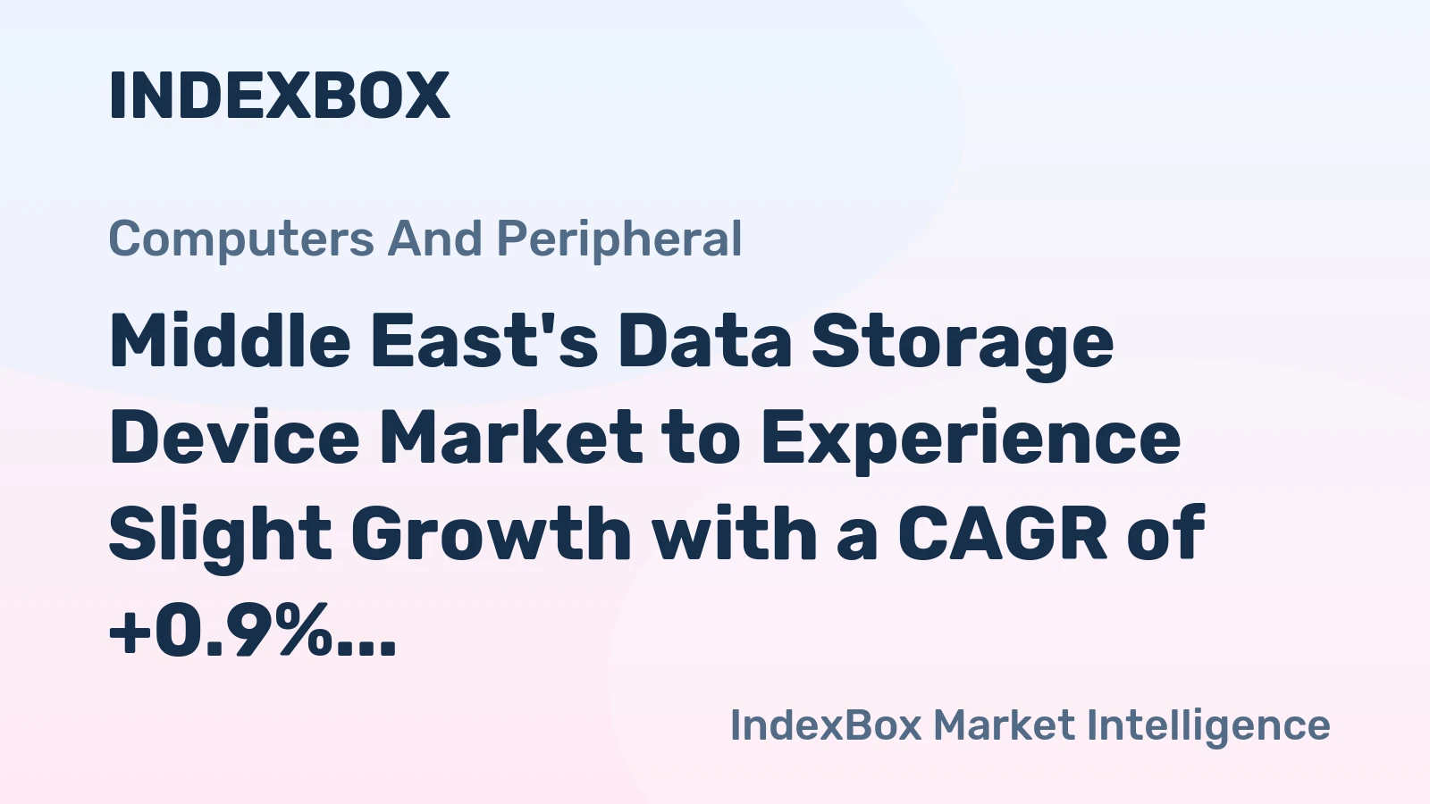 Middle East's Data Storage Device Market to Experience Slight Growth with a CAGR of +0.9% over the Next Decade
