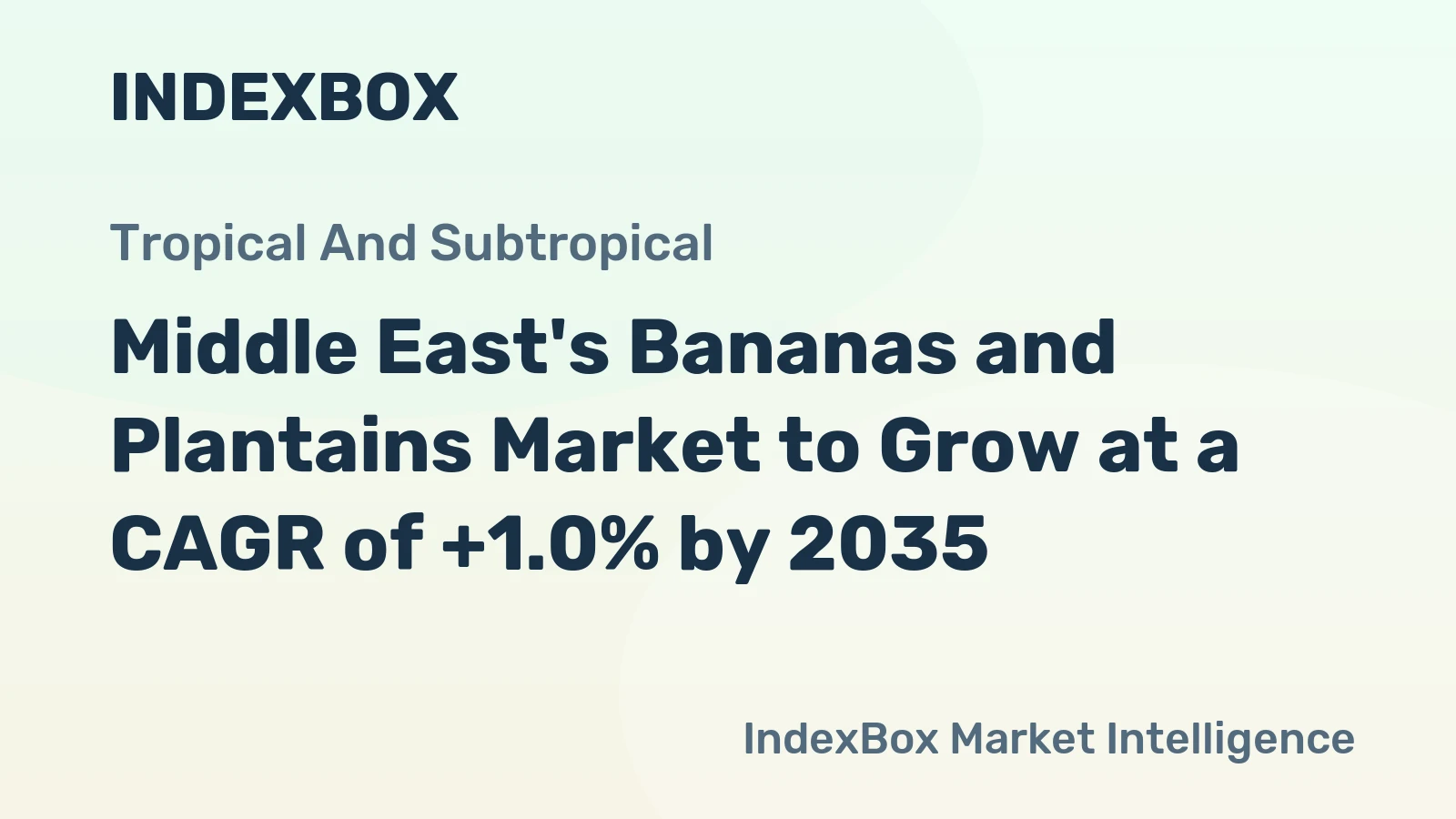 Middle East's Bananas and Plantains Market to Grow at a CAGR of +1.0% by 2035