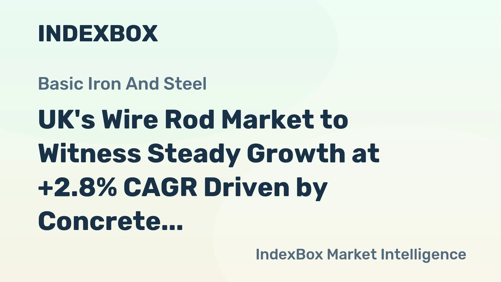 UK's Wire Rod Market to Witness Steady Growth at +2.8% CAGR Driven by Concrete Reinforcement Demand