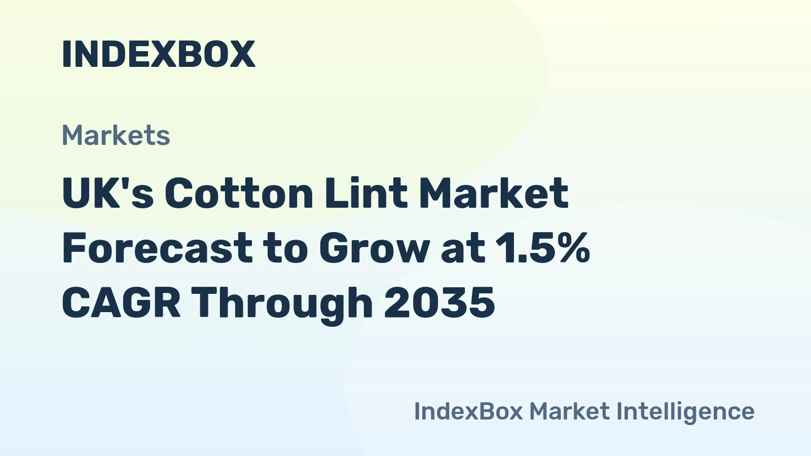 UK's Cotton Lint Market Forecast to Grow at 1.5% CAGR Through 2035