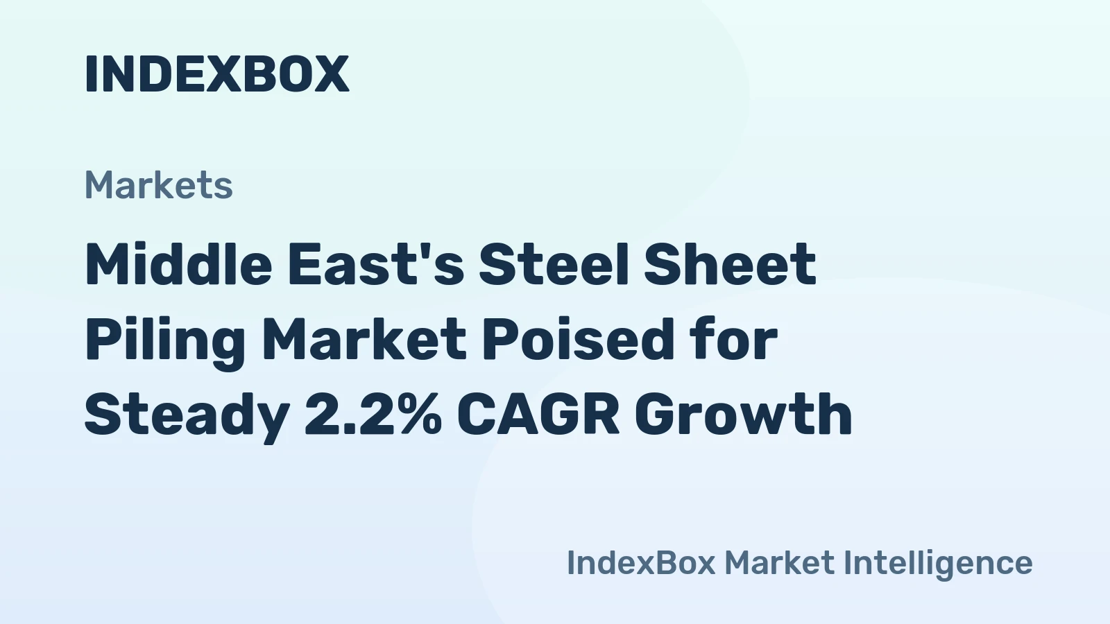 Middle East's Steel Sheet Piling Market Poised for Steady 2.2% CAGR Growth