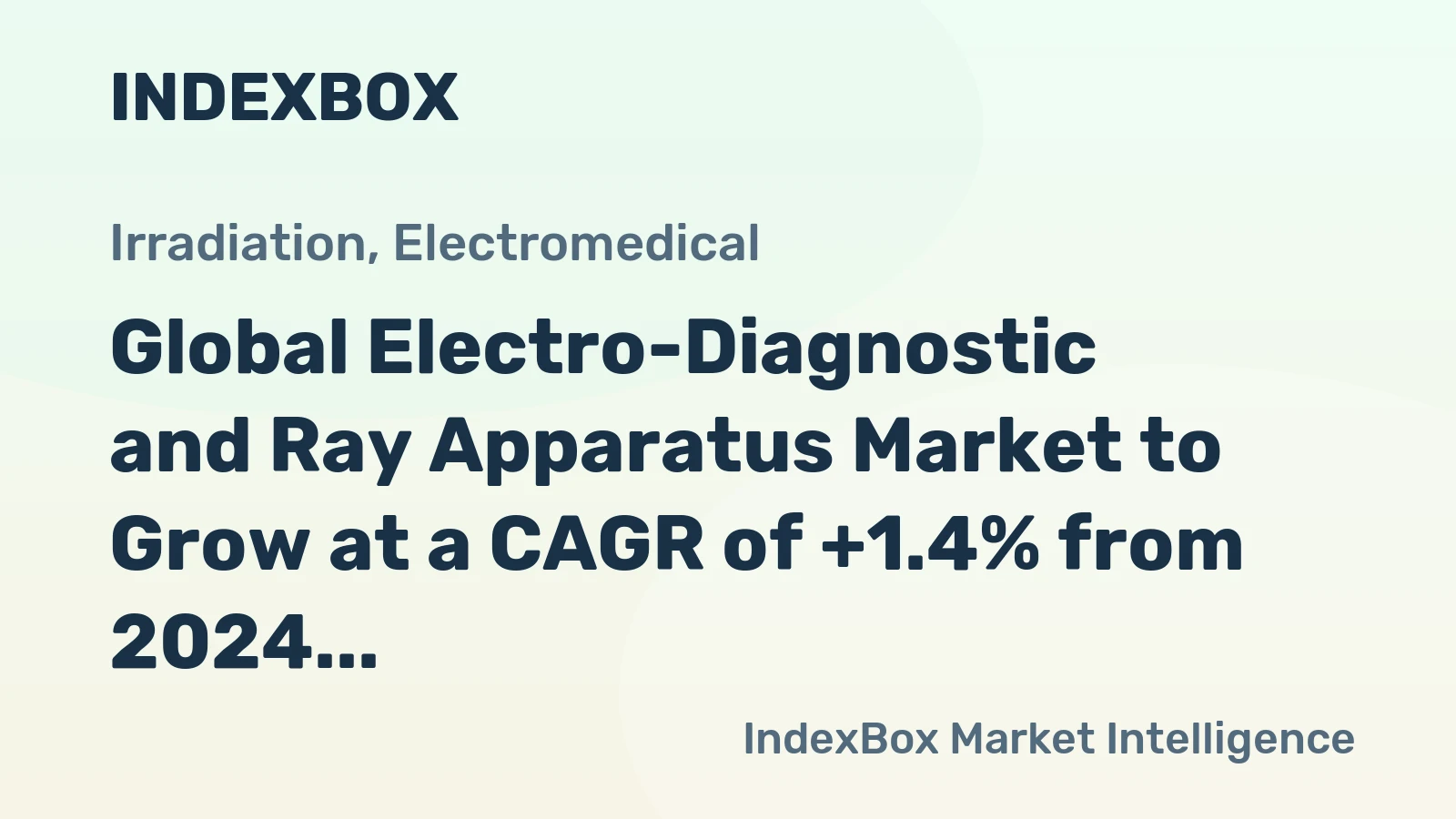 Global Electro-Diagnostic and Ray Apparatus Market to Grow at a CAGR of +1.4% from 2024 to 2035, Reaching 4.8B Units