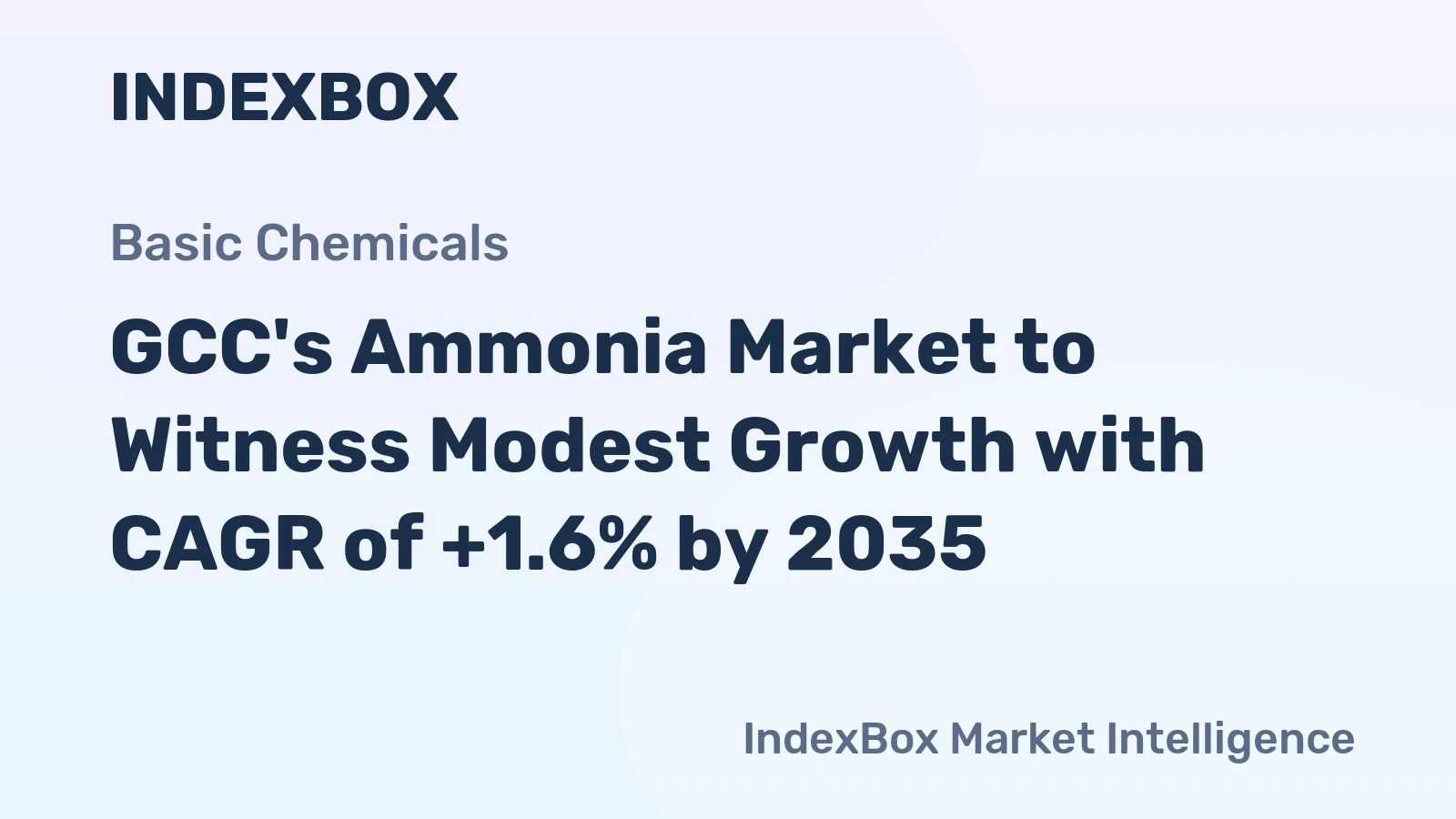 GCC's Ammonia Market to Witness Modest Growth with CAGR of +1.6% by 2035