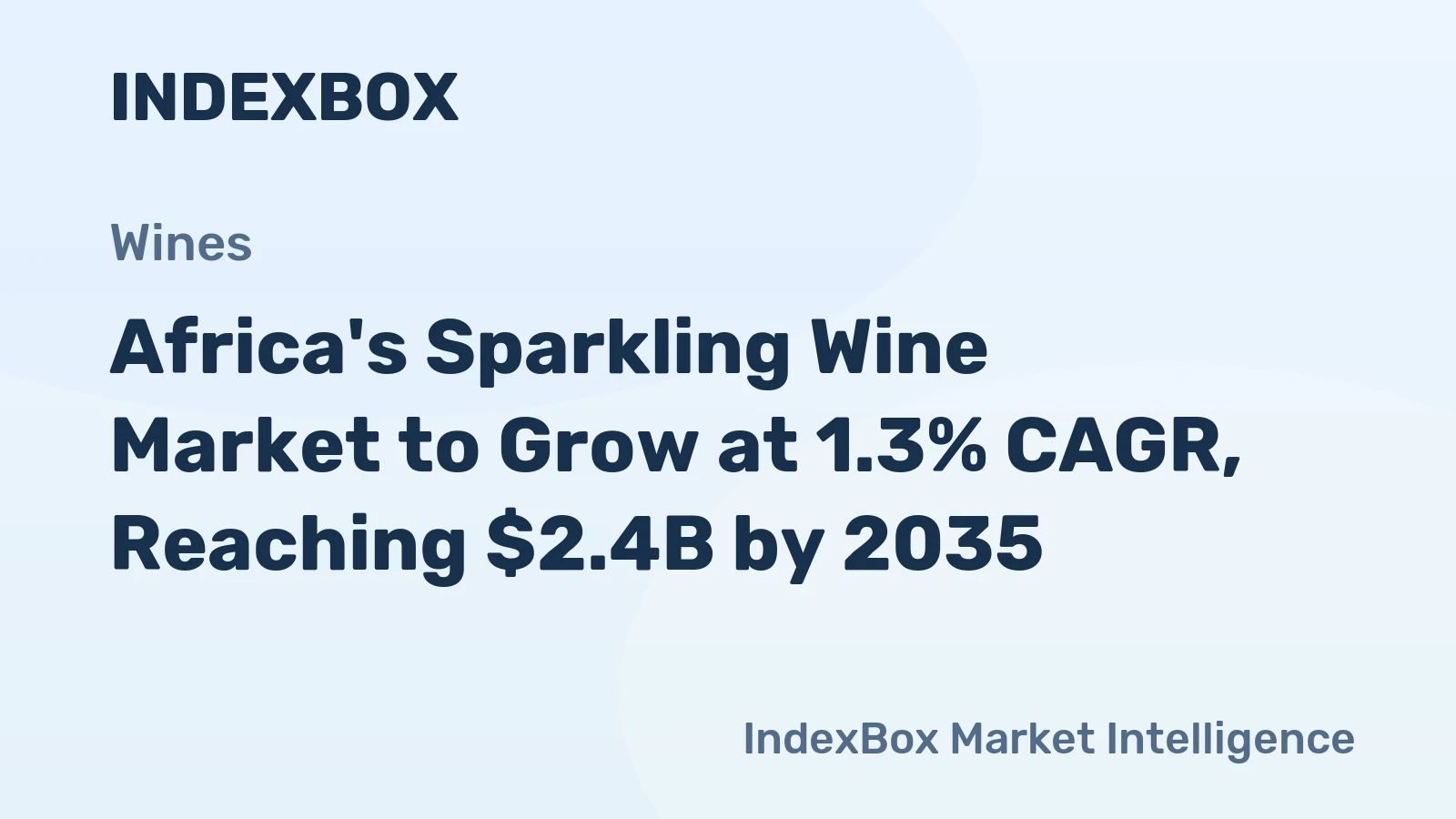 Africa's Sparkling Wine Market to Grow at 1.3% CAGR, Reaching $2.4B by 2035
