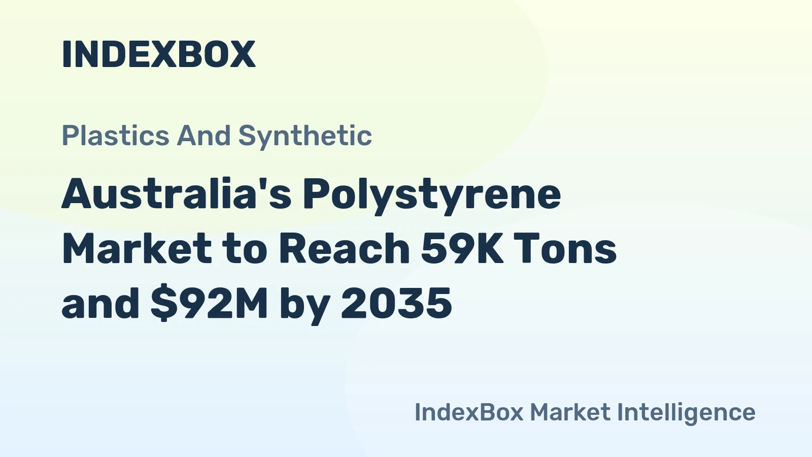 Australia's Polystyrene Market to Reach 59K Tons and $92M by 2035