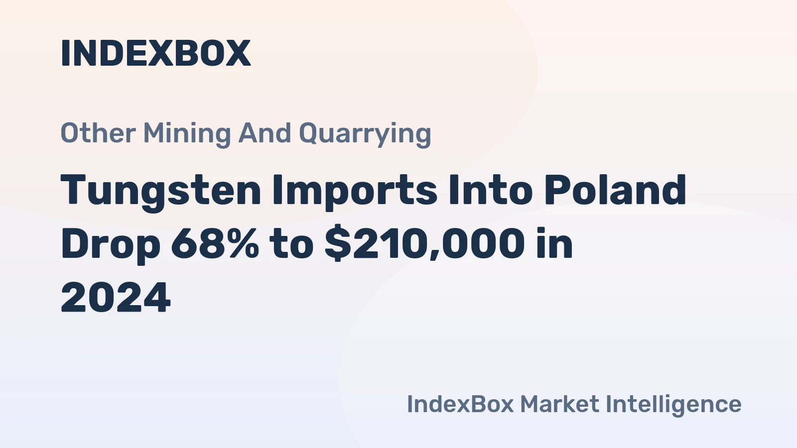 Tungsten Imports Into Poland Drop 68% to $210,000 in 2024