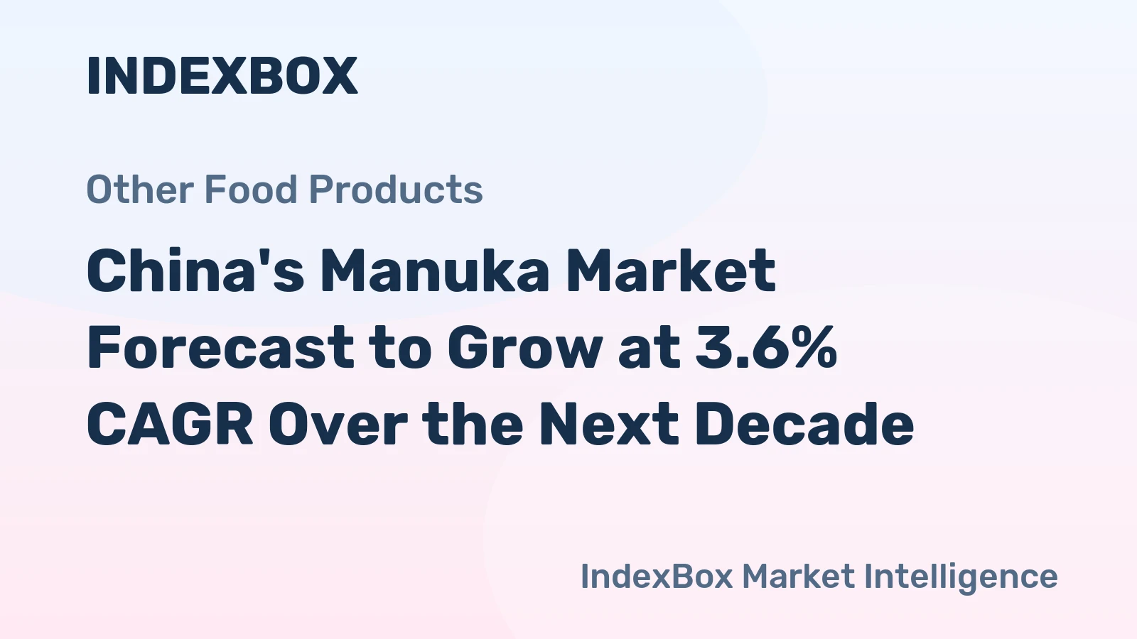 China's Manuka Market Forecast to Grow at 3.6% CAGR Over the Next Decade