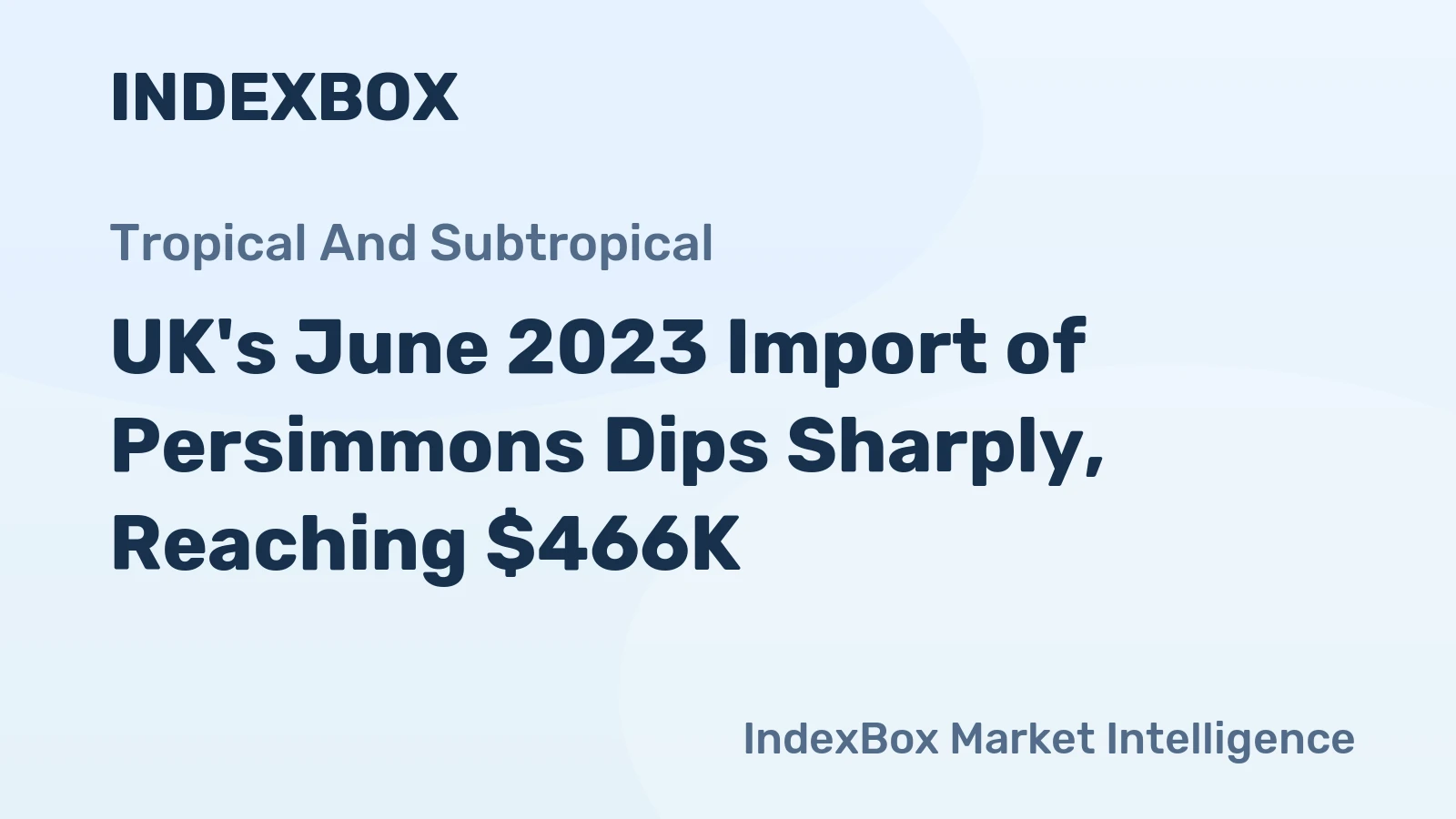 UK's June 2023 Import of Persimmons Dips Sharply, Reaching $466K