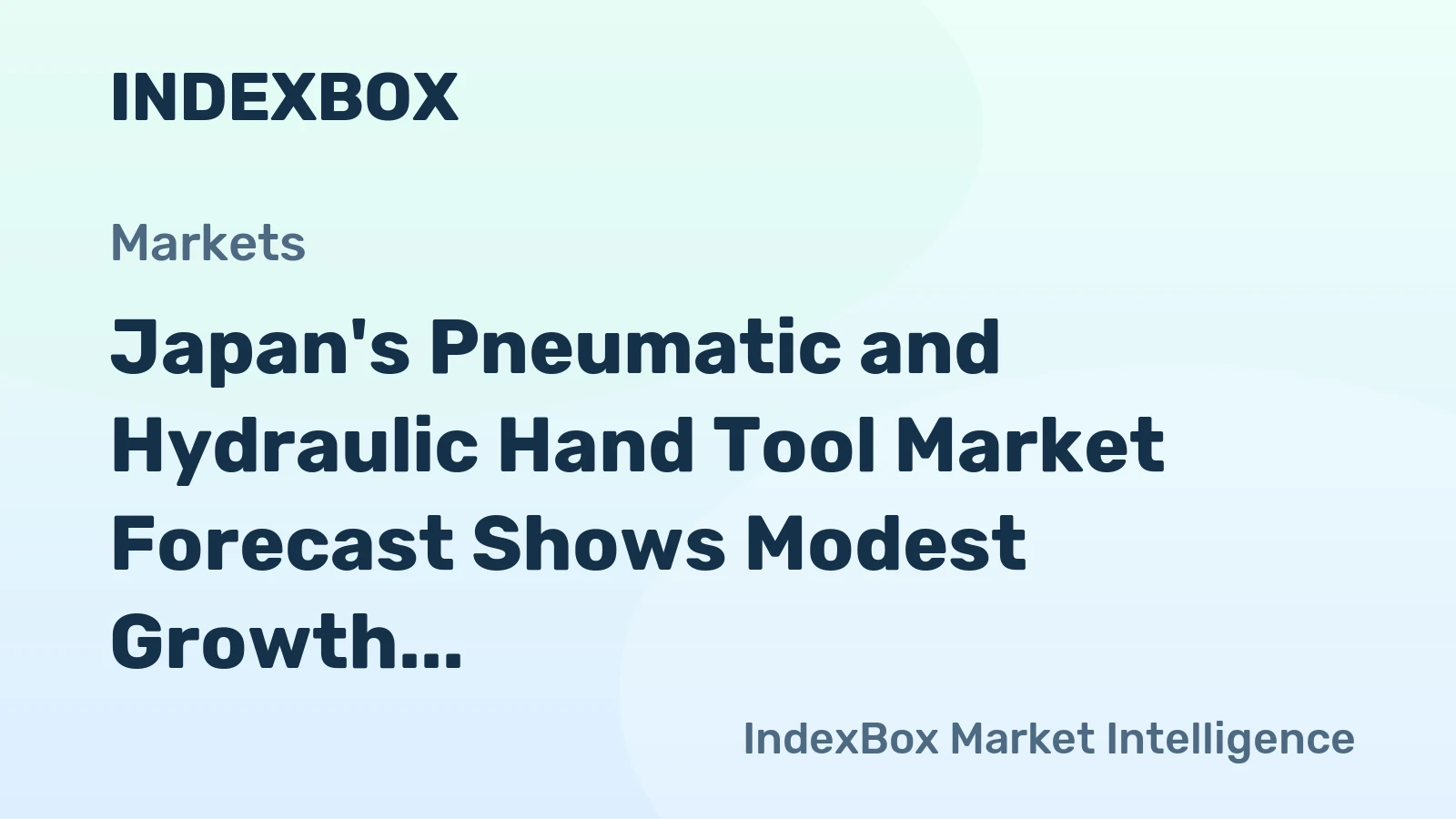 Japan's Pneumatic and Hydraulic Hand Tool Market Forecast Shows Modest Growth with 0.2% Value CAGR Through 2035