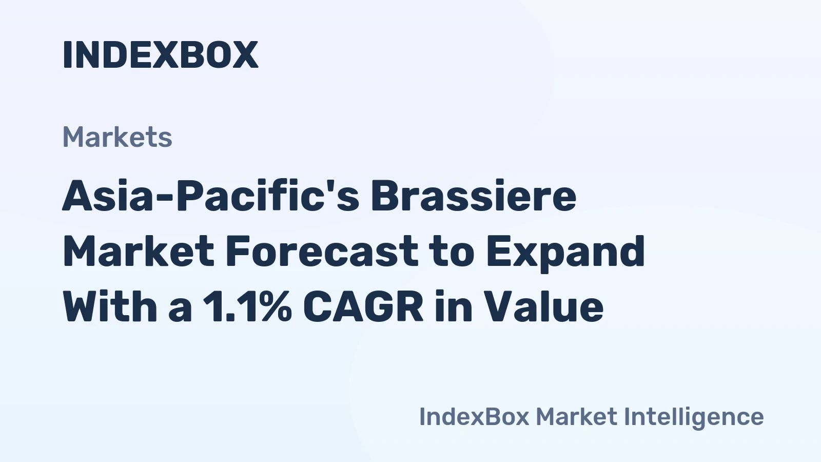 Asia-Pacific's Brassiere Market Forecast to Expand With a 1.1% CAGR in Value