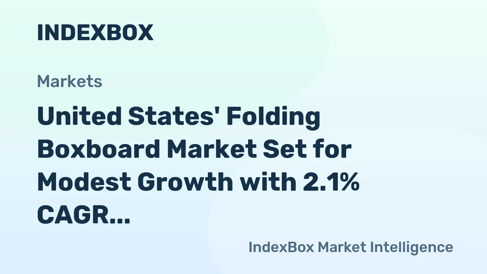 United States' Folding Boxboard Market Set for Modest Growth with 2.1% CAGR in Value Through 2035