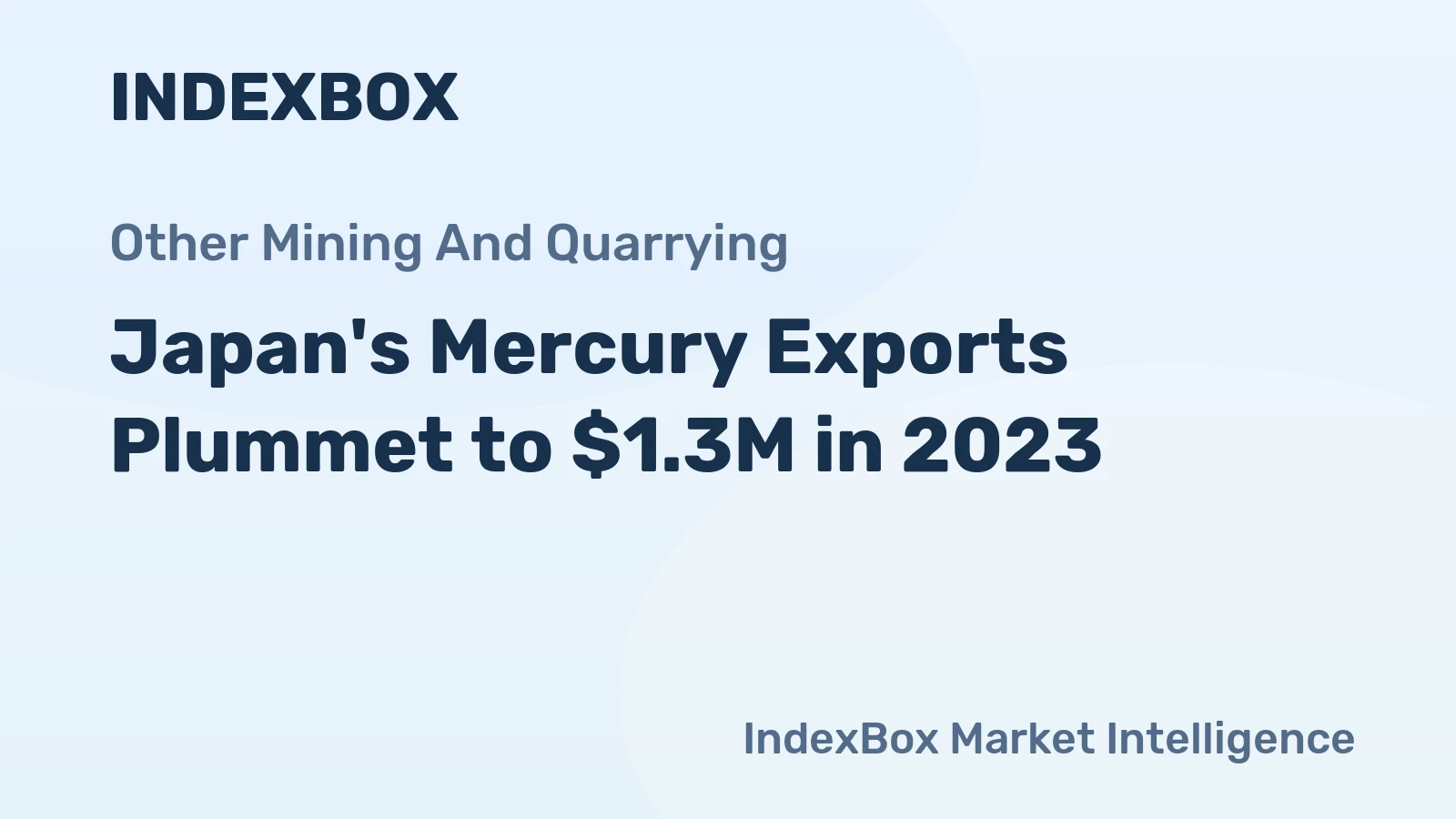 Japan's Mercury Exports Plummet to $1.3M in 2023