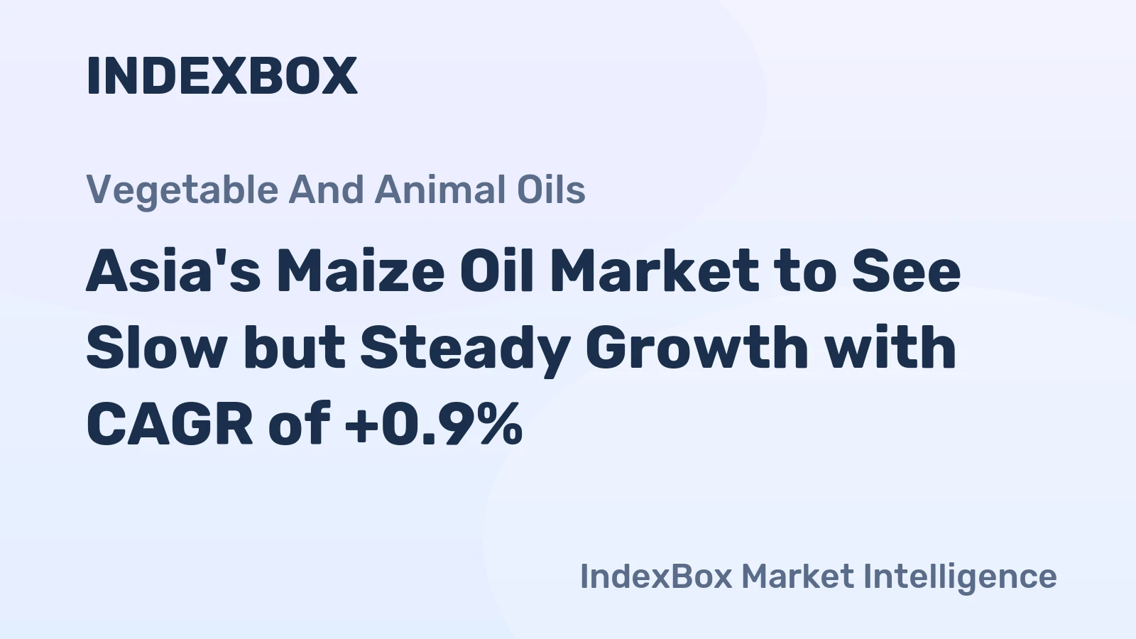 Asia's Maize Oil Market to See Slow but Steady Growth with CAGR of +0.9%