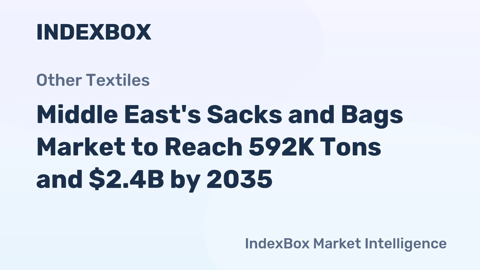 Middle East's Sacks and Bags Market to Reach 592K Tons and $2.4B by 2035