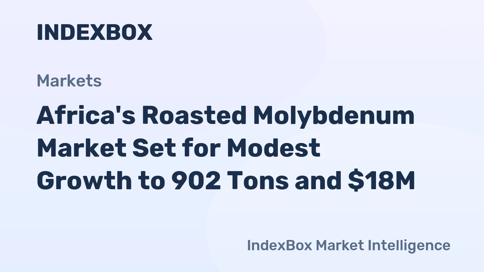 Africa's Roasted Molybdenum Market Set for Modest Growth to 902 Tons and $18M