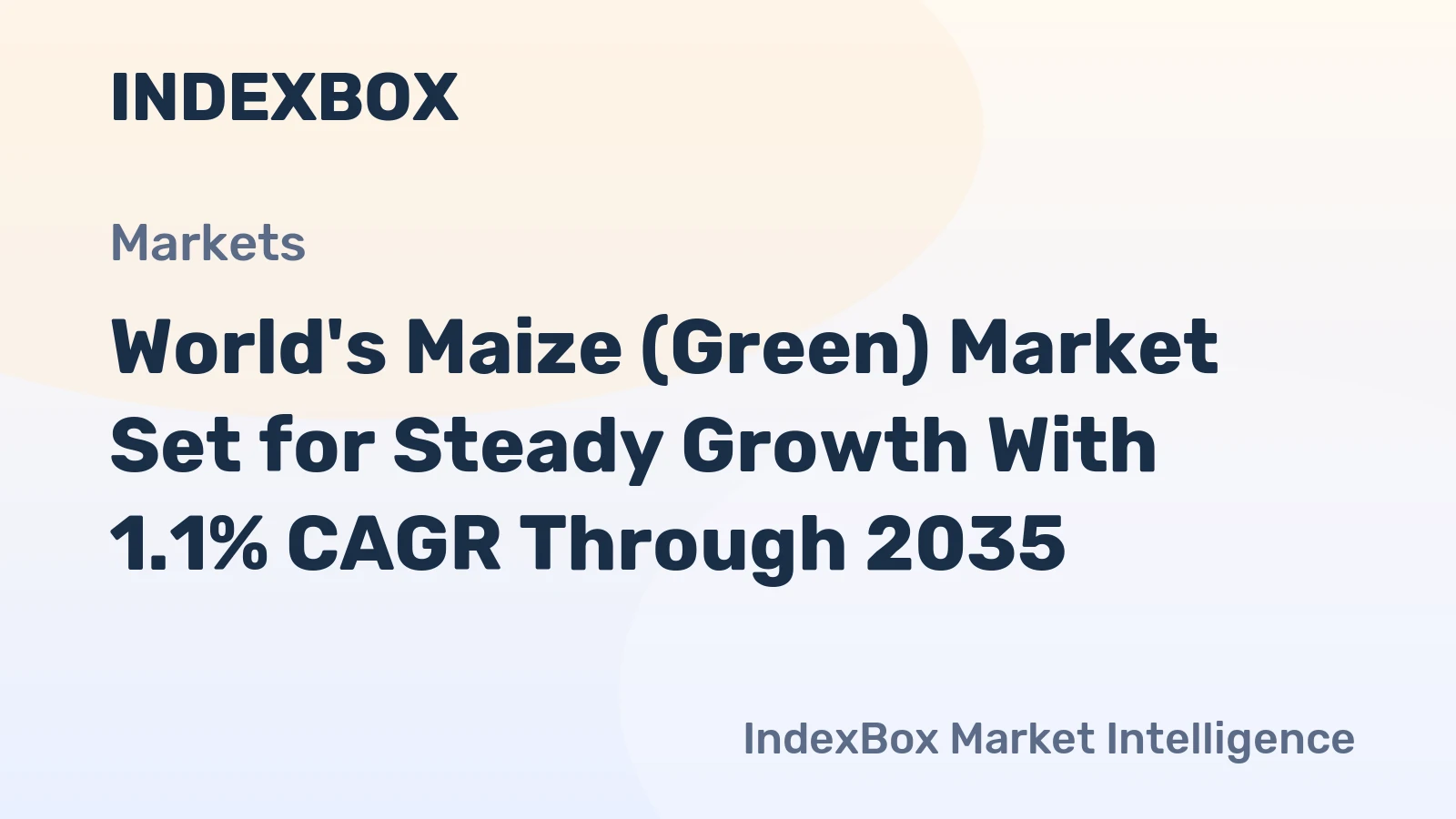 World's Maize (Green) Market Set for Steady Growth With 1.1% CAGR Through 2035