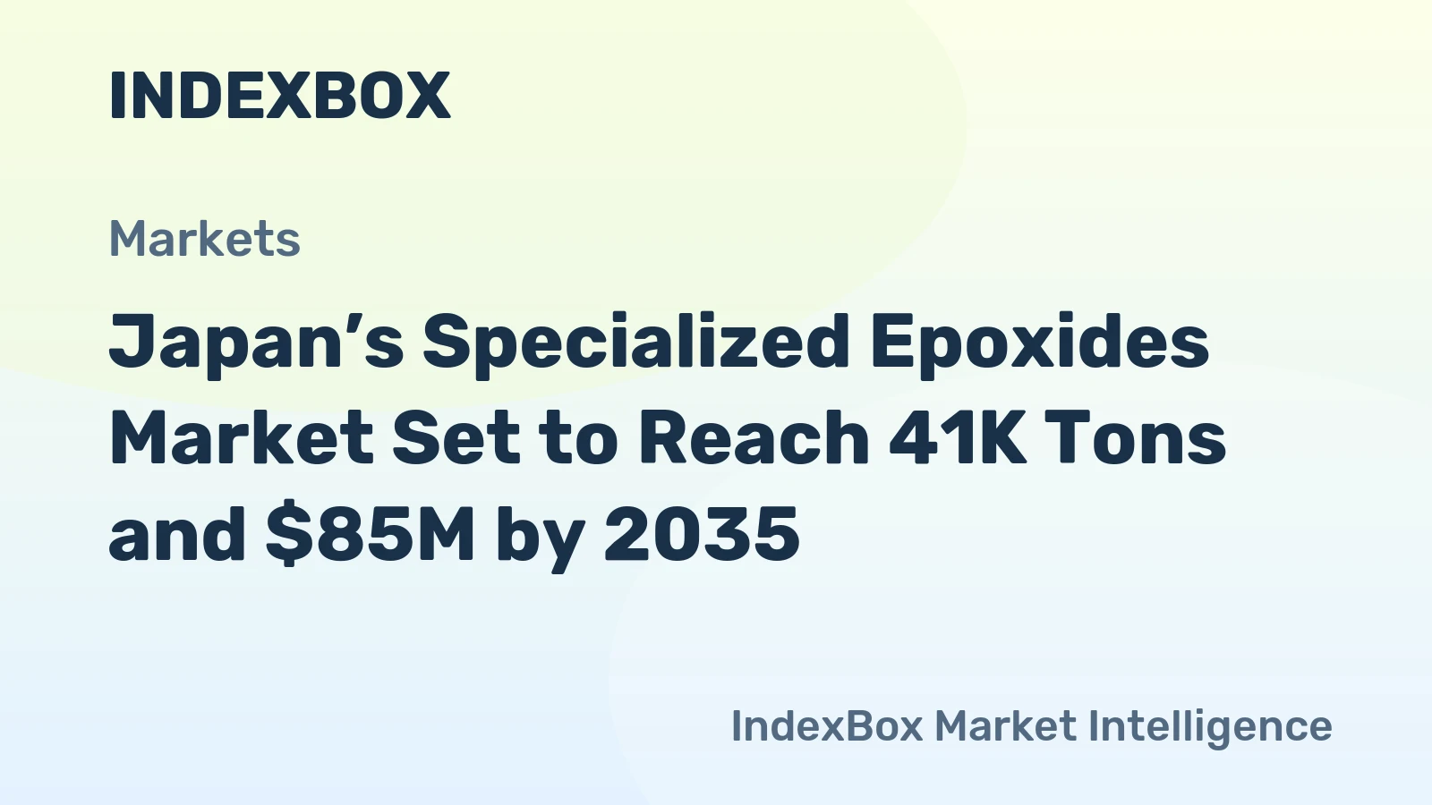 Japan’s Specialized Epoxides Market Set to Reach 41K Tons and $85M by 2035