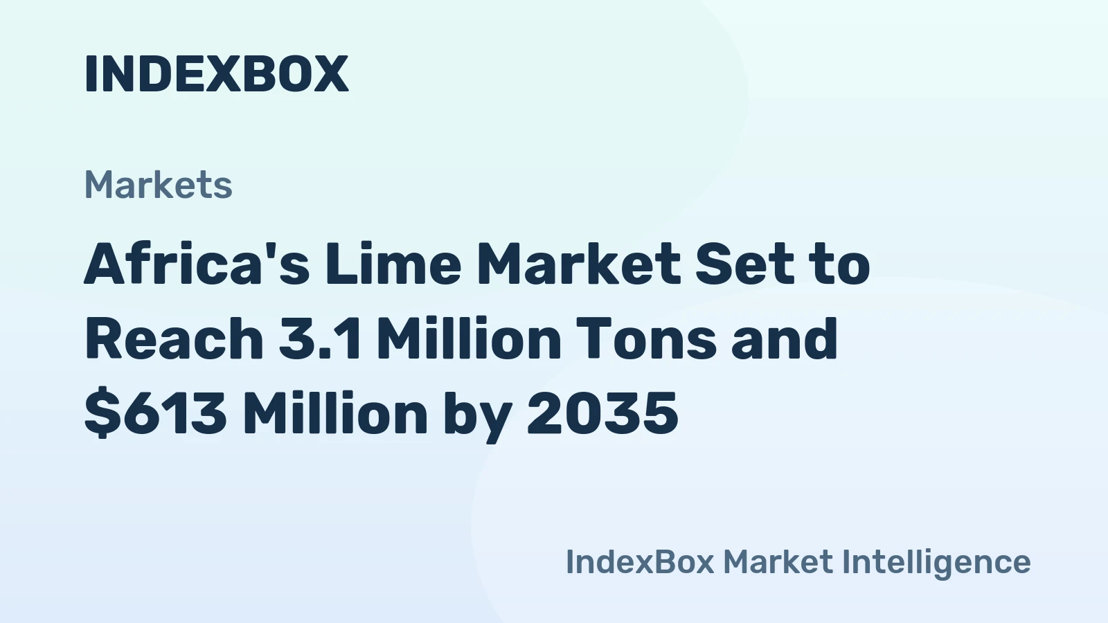 Africa's Lime Market Set to Reach 3.1 Million Tons and $613 Million by 2035
