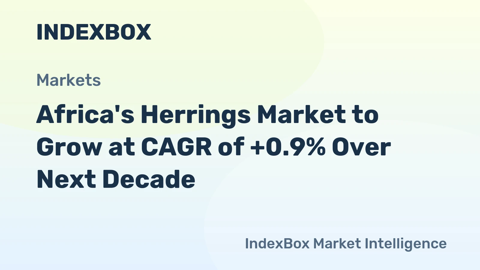 Africa's Herrings Market to Grow at CAGR of +0.9% Over Next Decade