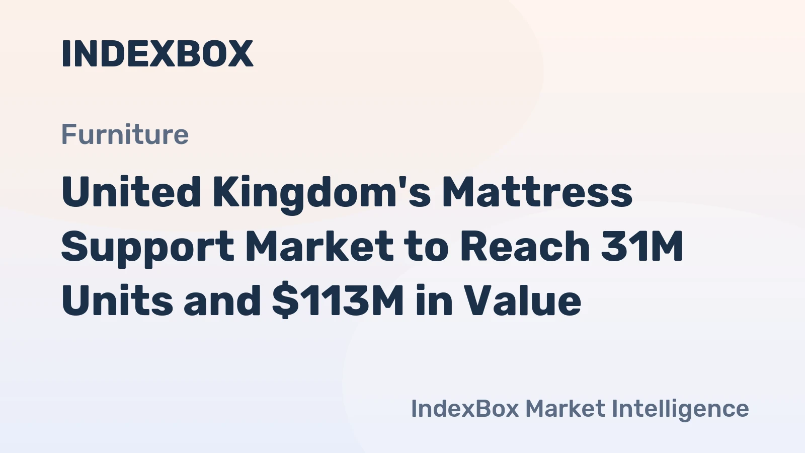 United Kingdom's Mattress Support Market to Reach 31M Units and $113M in Value