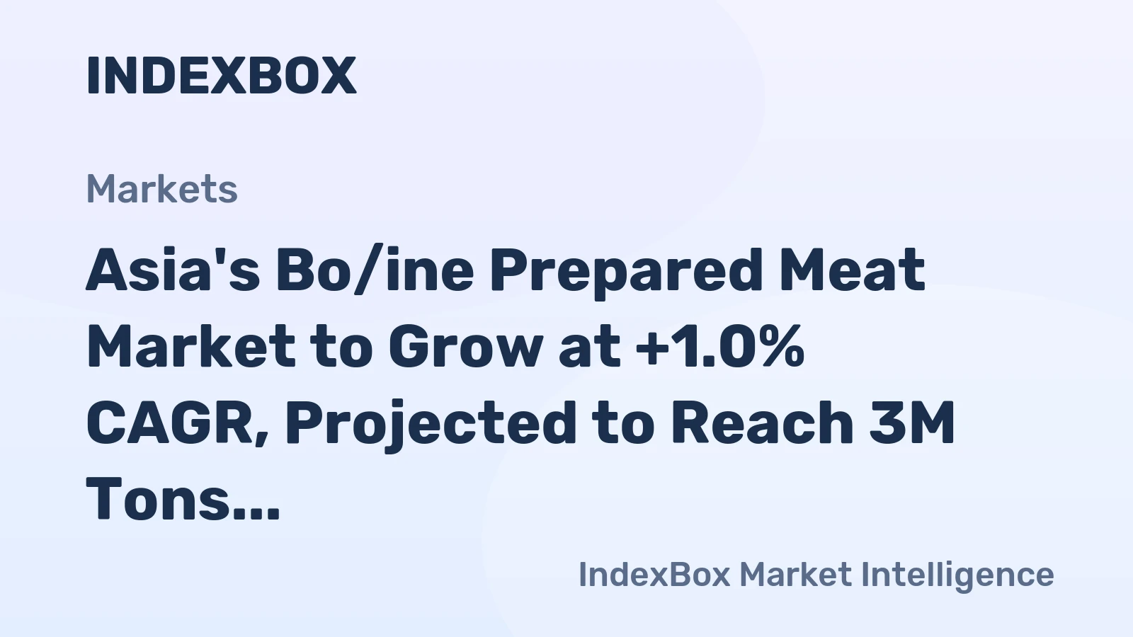Asia's Bo/ine Prepared Meat Market to Grow at +1.0% CAGR, Projected to Reach 3M Tons by 2035