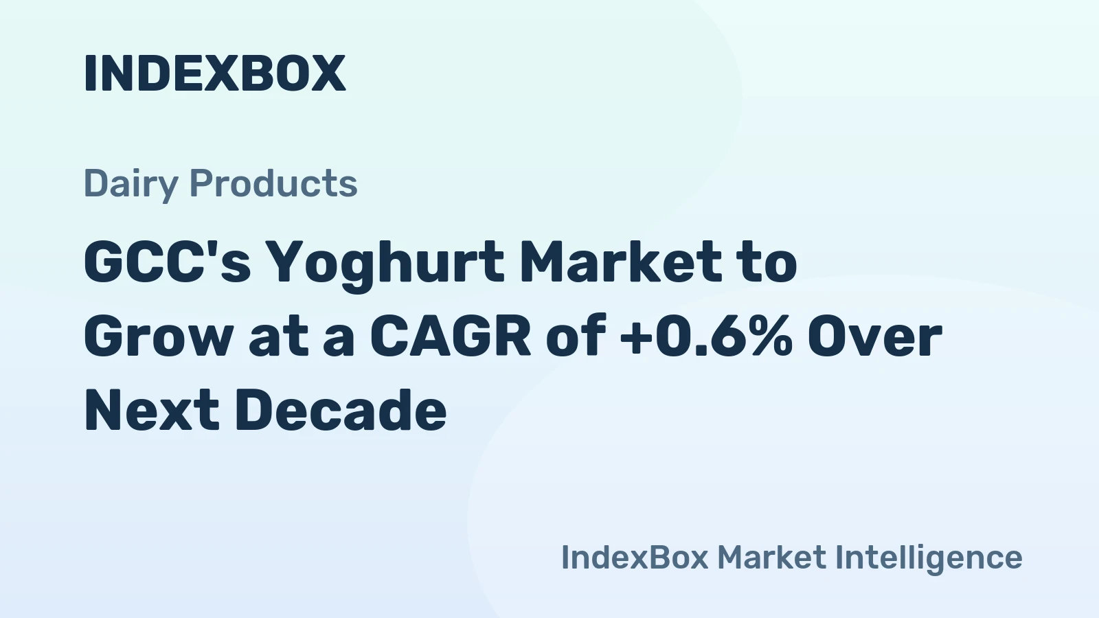 GCC's Yoghurt Market to Grow at a CAGR of +0.6% Over Next Decade