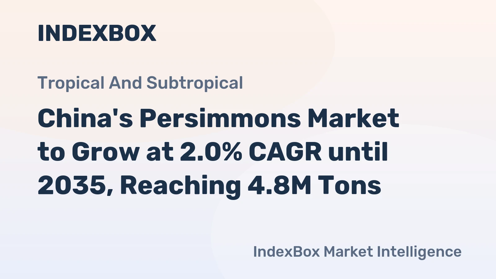 China's Persimmons Market to Grow at 2.0% CAGR until 2035, Reaching 4.8M Tons