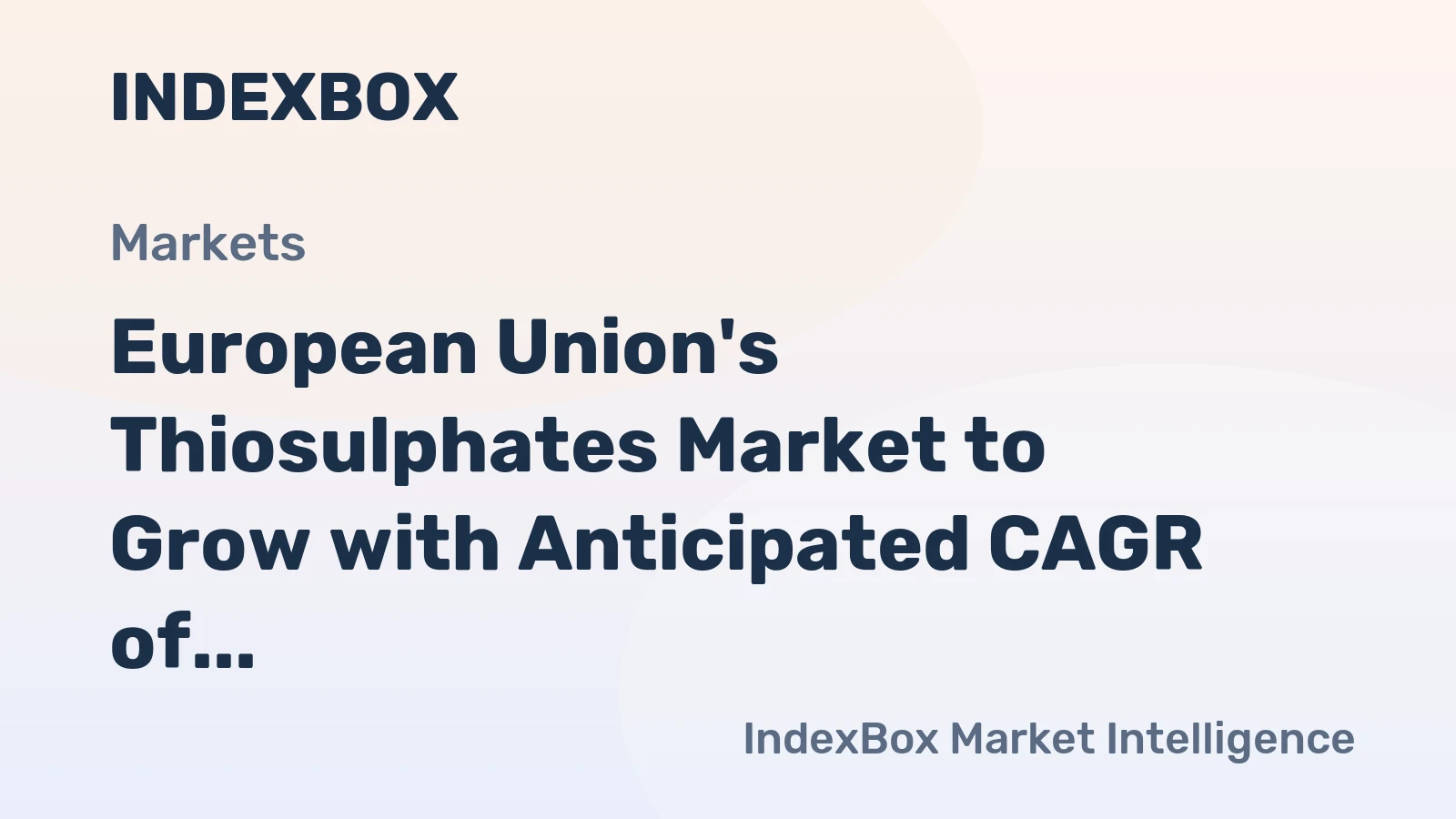 European Union's Thiosulphates Market to Grow with Anticipated CAGR of +0.6% from 2024 to 2035