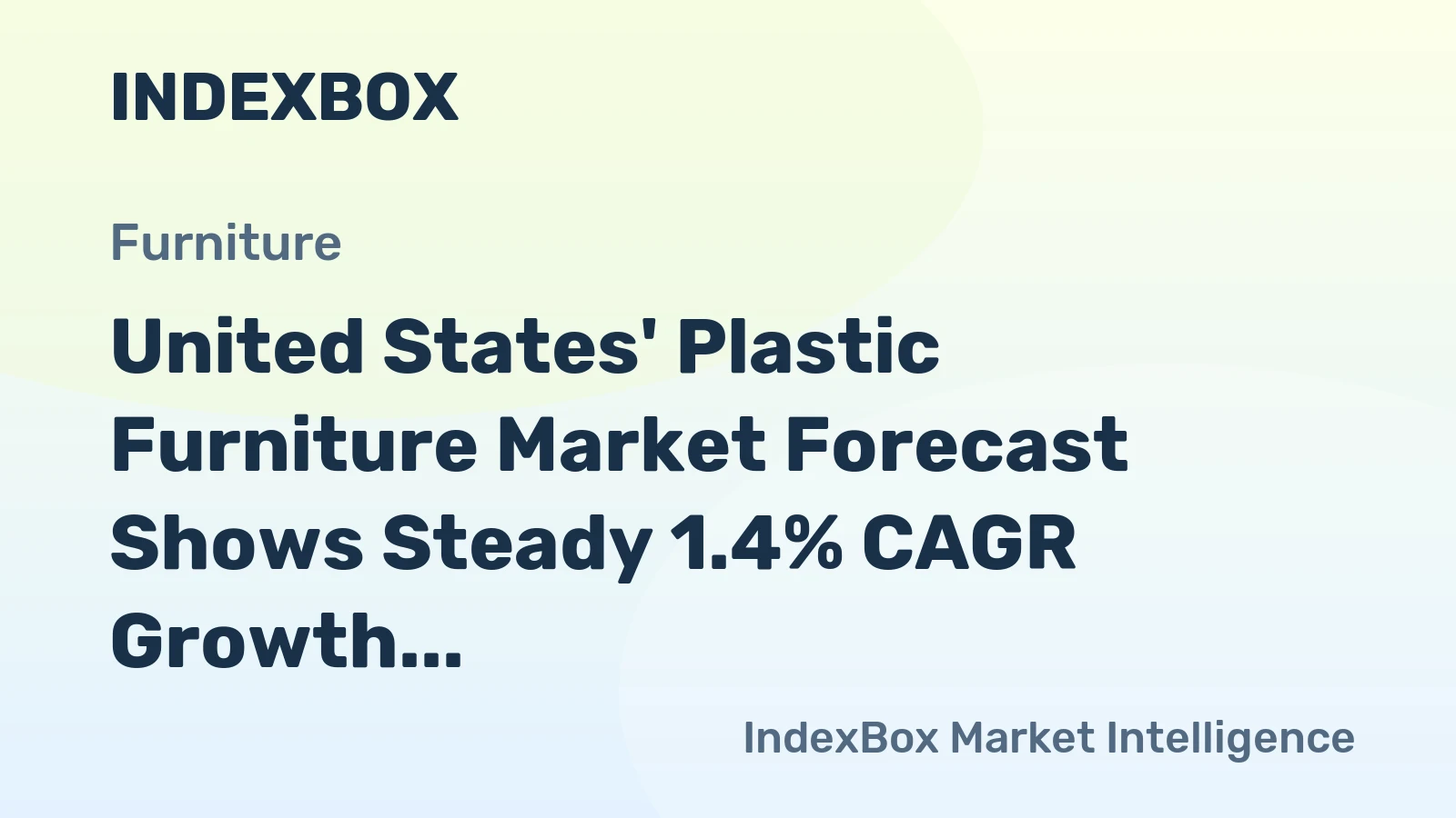United States' Plastic Furniture Market Forecast Shows Steady 1.4% CAGR Growth Through 2035