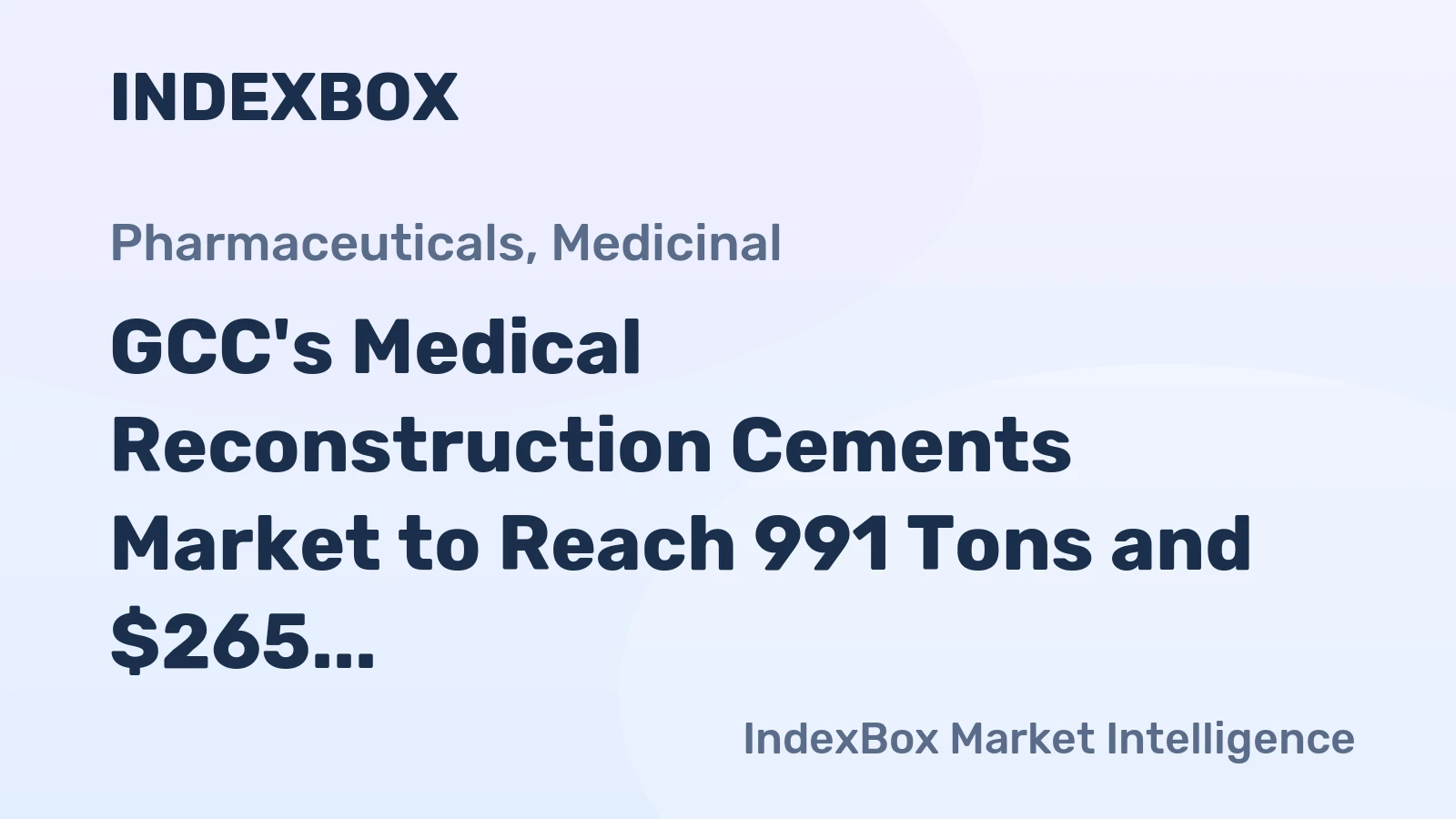 GCC's Medical Reconstruction Cements Market to Reach 991 Tons and $265 Million by 2035