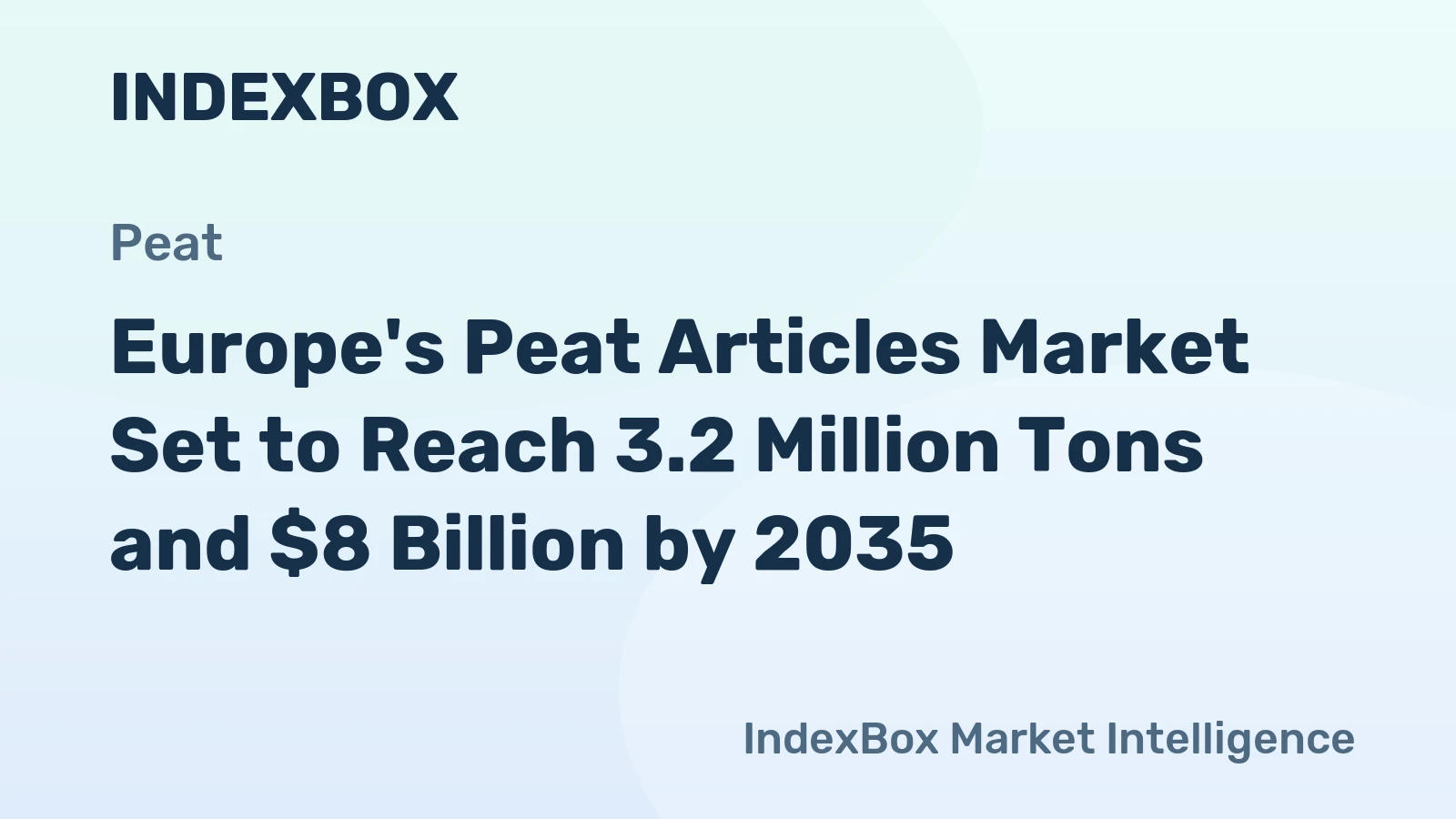 Europe's Peat Articles Market Set to Reach 3.2 Million Tons and $8 Billion by 2035