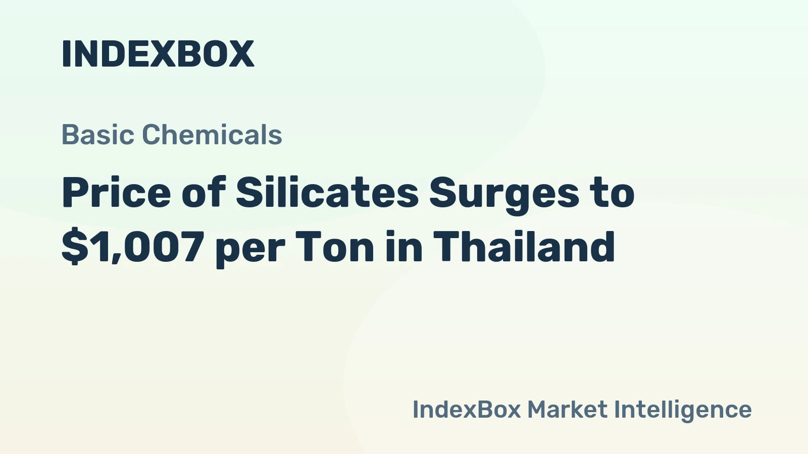 Price of Silicates Surges to $1,007 per Ton in Thailand