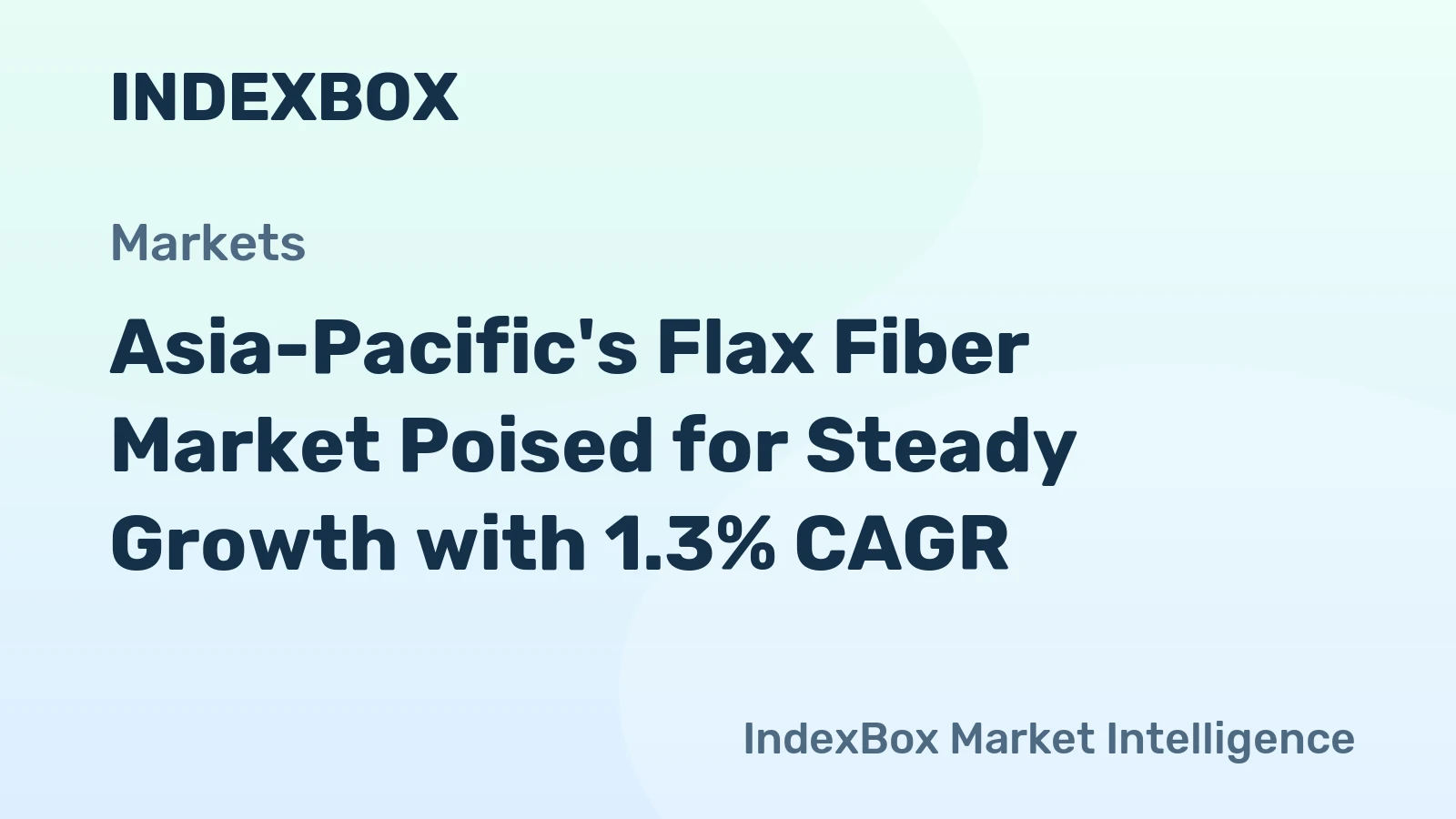 Asia-Pacific's Flax Fiber Market Poised for Steady Growth with 1.3% CAGR