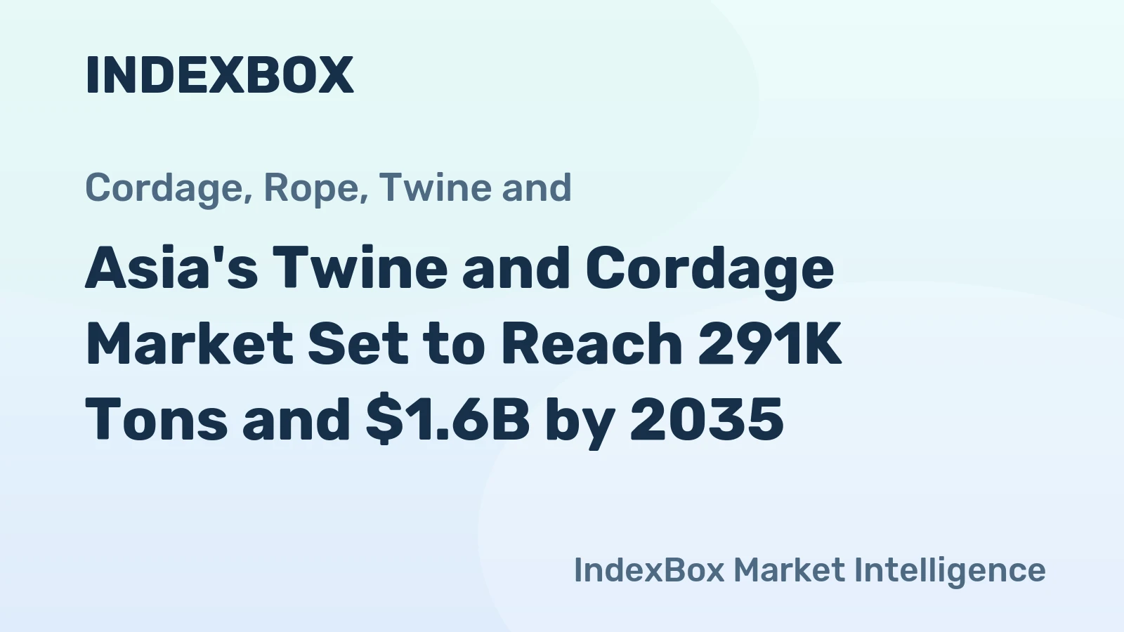 Asia's Twine and Cordage Market Set to Reach 291K Tons and $1.6B by 2035