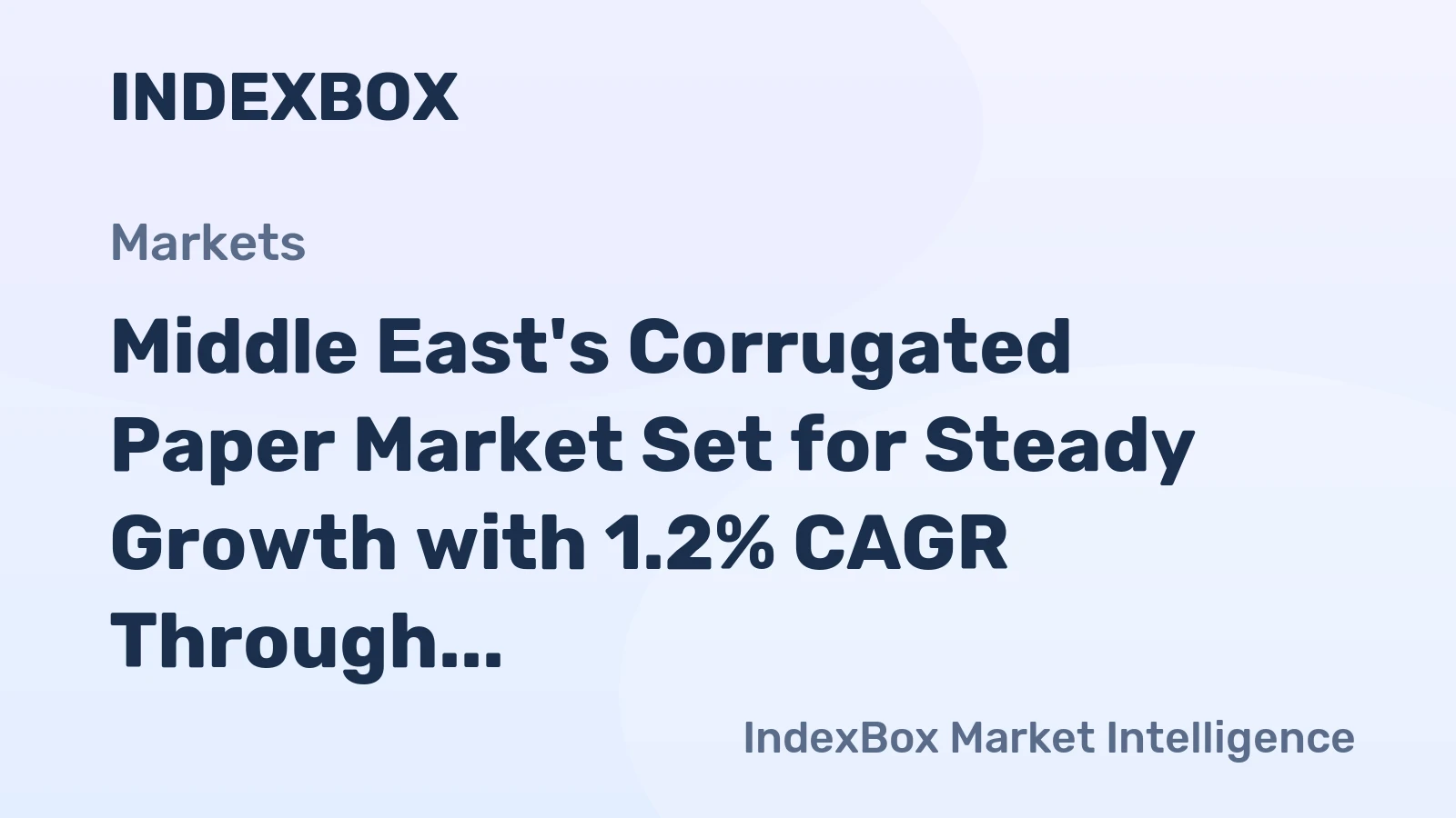 Middle East's Corrugated Paper Market Set for Steady Growth with 1.2% CAGR Through 2035