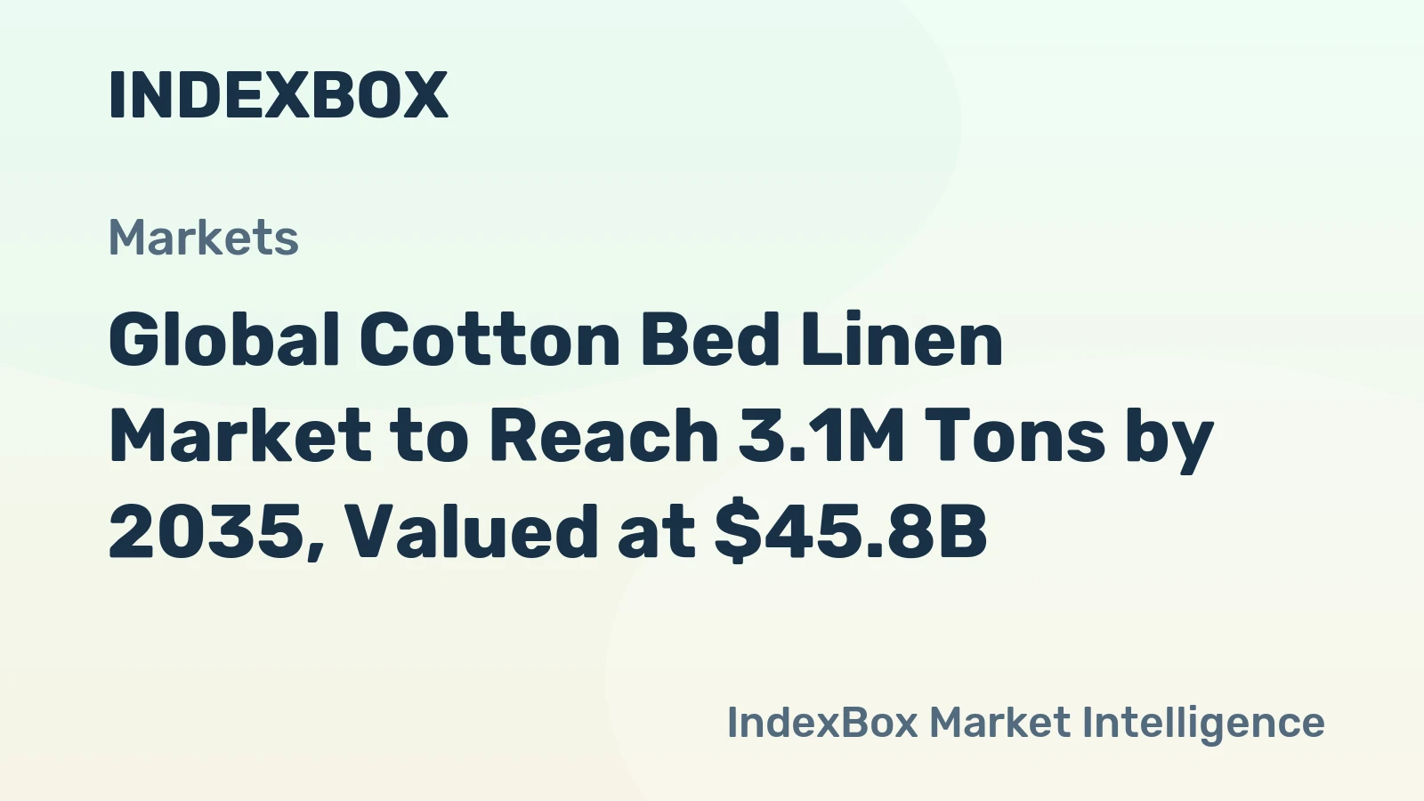 Global Cotton Bed Linen Market to Reach 3.1M Tons by 2035, Valued at $45.8B