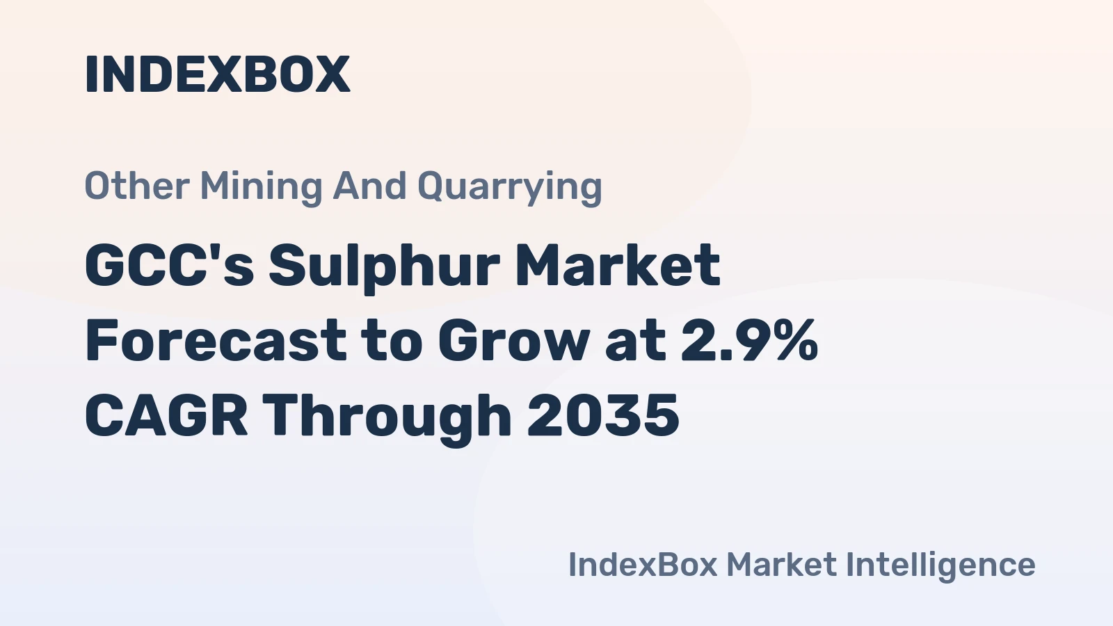 GCC's Sulphur Market Forecast to Grow at 2.9% CAGR Through 2035