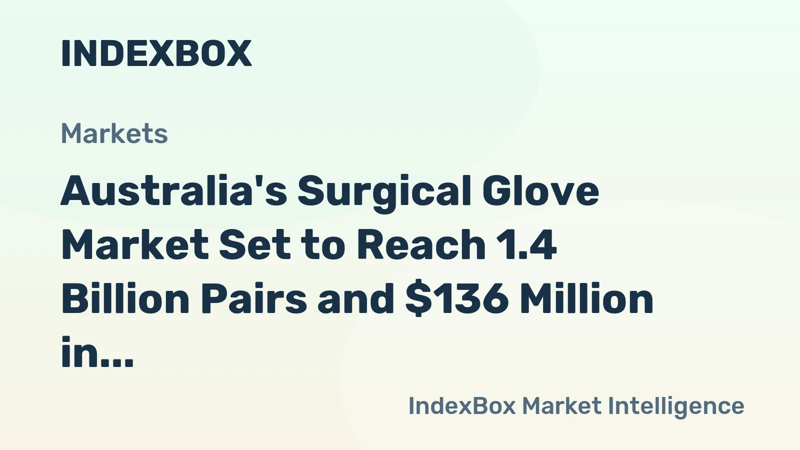 Australia's Surgical Glove Market Set to Reach 1.4 Billion Pairs and $136 Million in Value