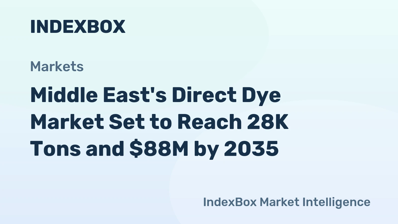Middle East's Direct Dye Market Set to Reach 28K Tons and $88M by 2035