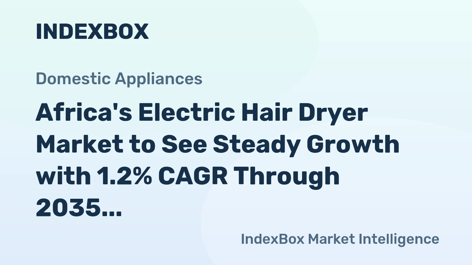 Africa's Electric Hair Dryer Market to See Steady Growth with 1.2% CAGR Through 2035