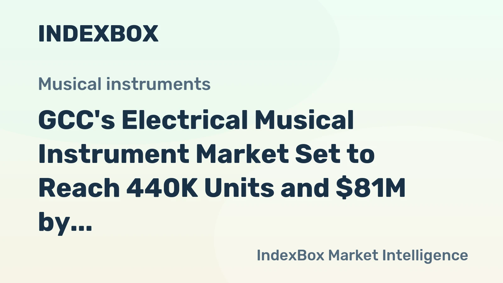 GCC's Electrical Musical Instrument Market Set to Reach 440K Units and $81M by 2035