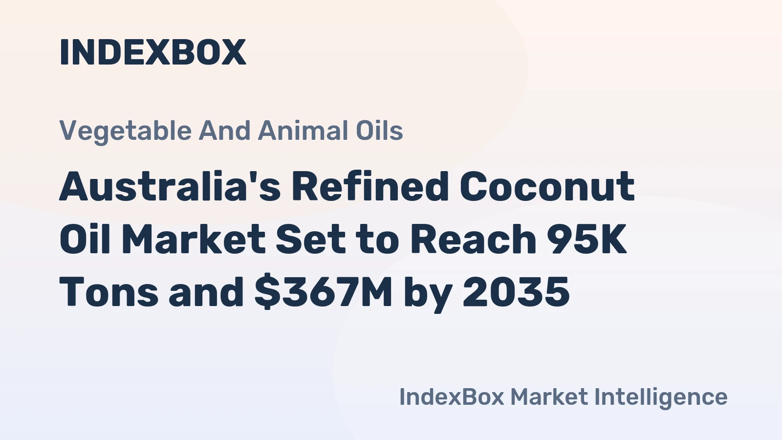 Australia's Refined Coconut Oil Market Set to Reach 95K Tons and $367M by 2035
