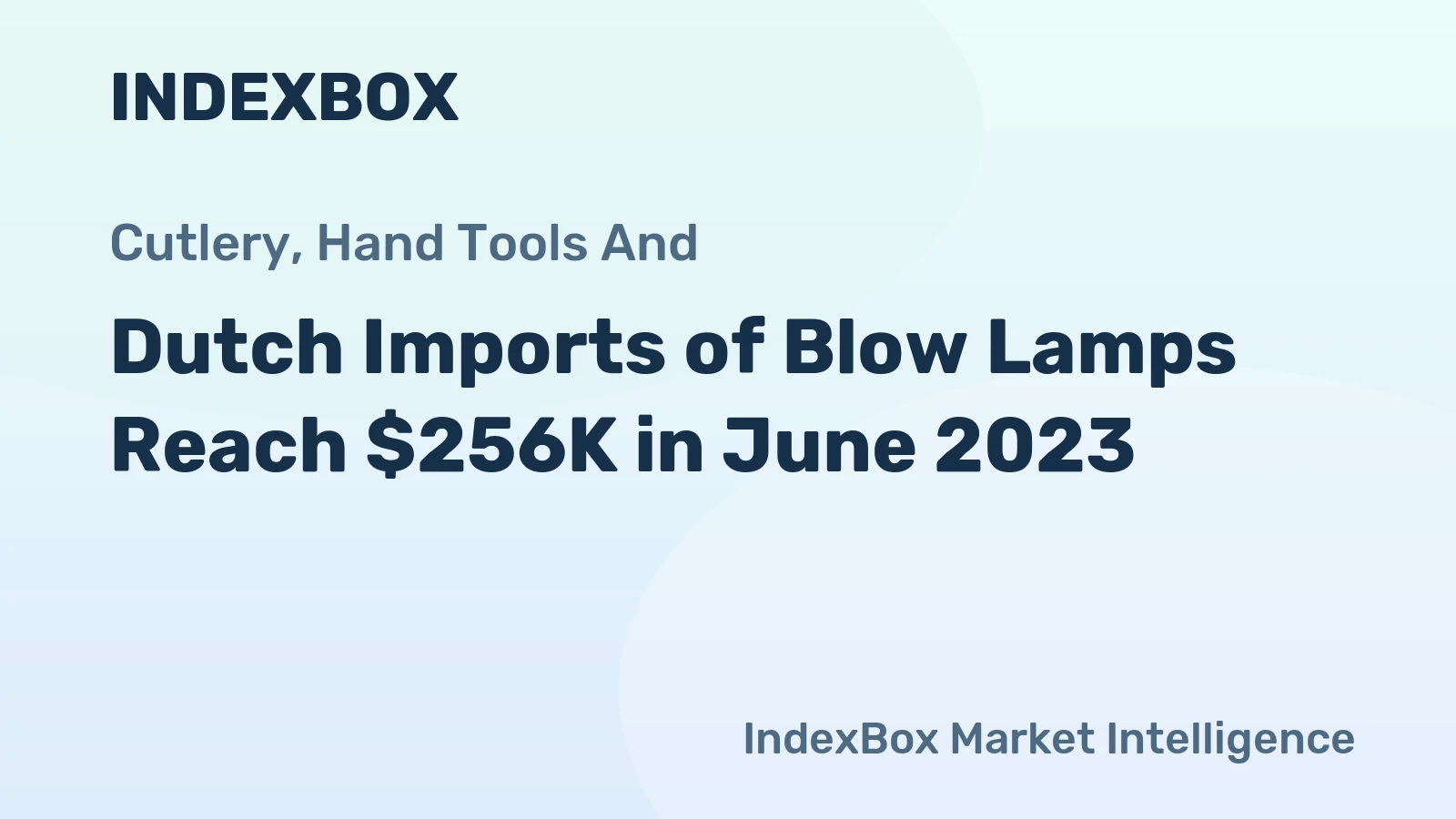 Dutch Imports of Blow Lamps Reach $256K in June 2023